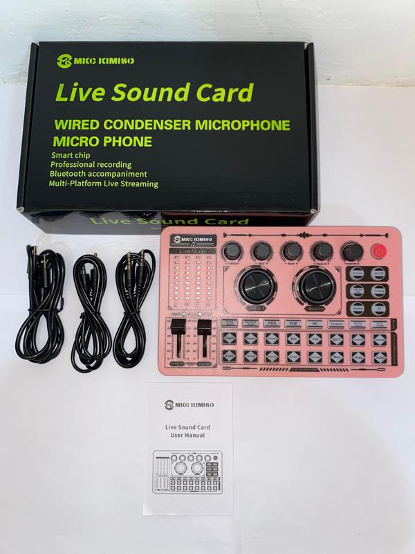 SOUND CARD F999 Pink SoundCard Bluetooth compatible External - Shop ...