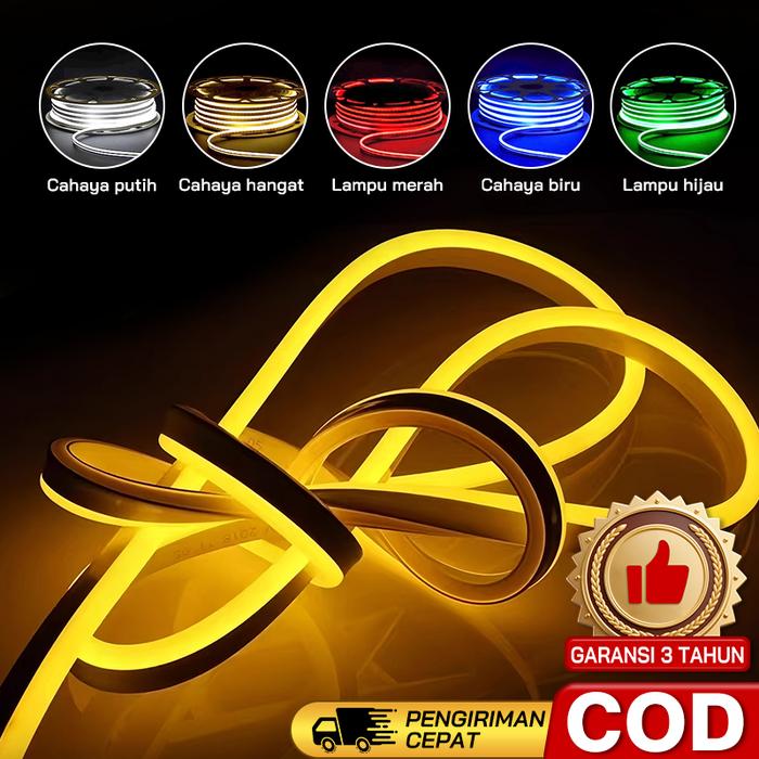 Promo Lampu Neon Fleksibel LED Strip Silikon 220V 10/20/30 Meter IP65 ...