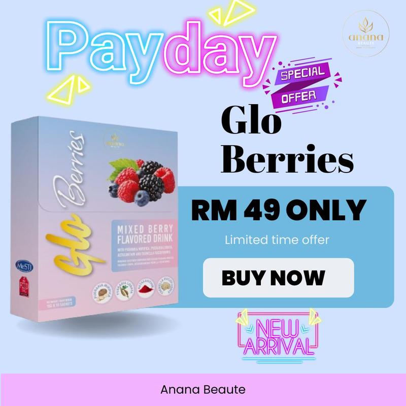 Minuman Serbuk Glo Berries Berperisa Strawberi, Blueberry, dan - TikTok ...
