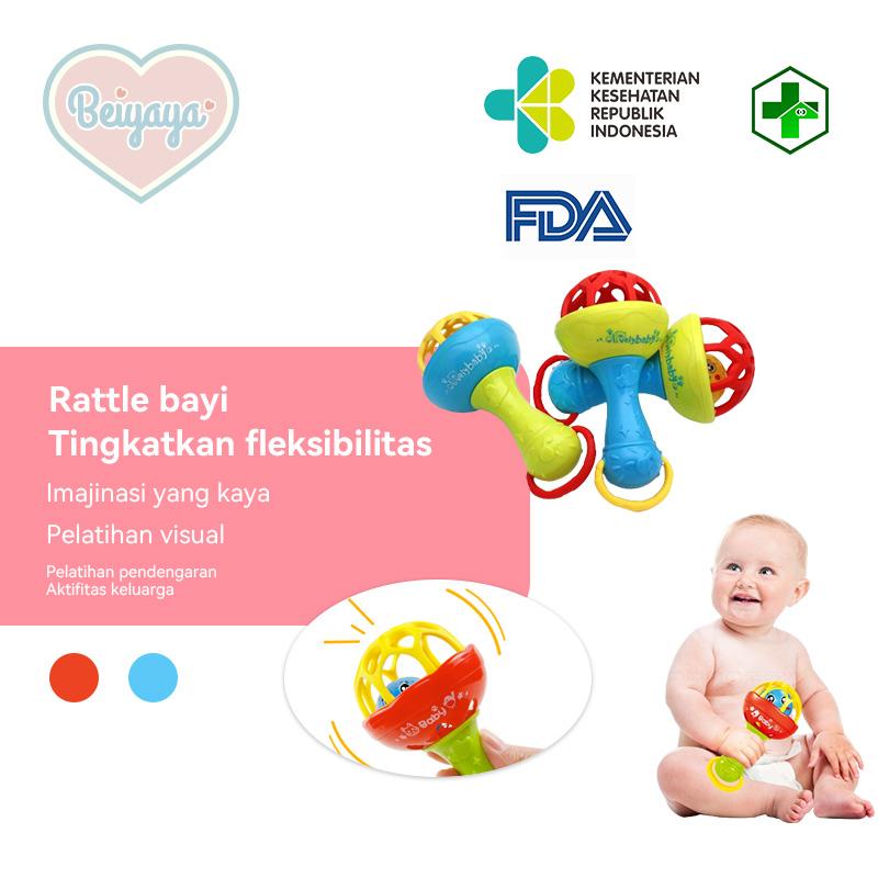 BEIYAYA Mainan Rattle Teether Bayi Kerincingan Bahan Lembut BPA - Shop ...