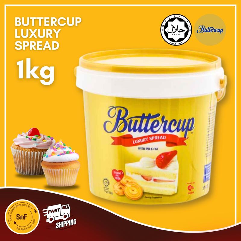 Buttercup Luxury Spread Margerine Butter Spread Halal 1kg - TikTok Shop ...