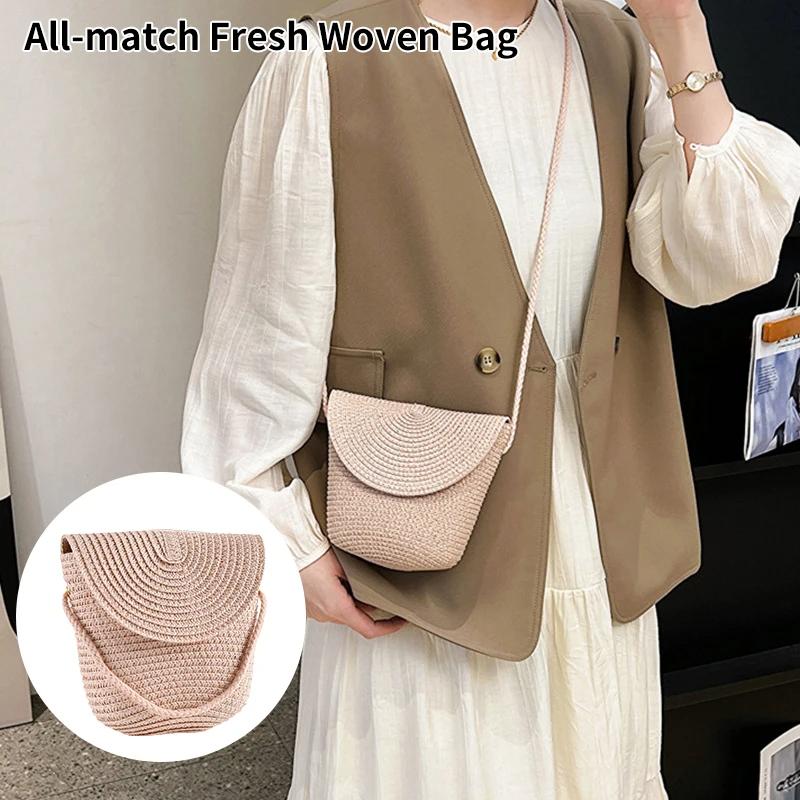[Packing YourWorld]1Pcs Straw Bag Women Woven Beach Crossbod - TikTok ...