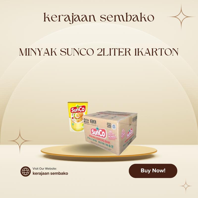 MINYAK SUNCO KEMASAN 2 LITER 1 KARTON - Shop | Tokopedia