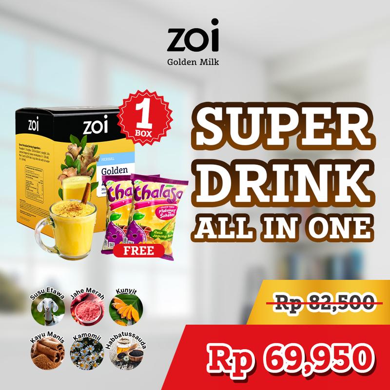 Paket 1 Box FREE 2 Thalasa Zoi Golden Milk Susu Herbal Susu Sehat ...