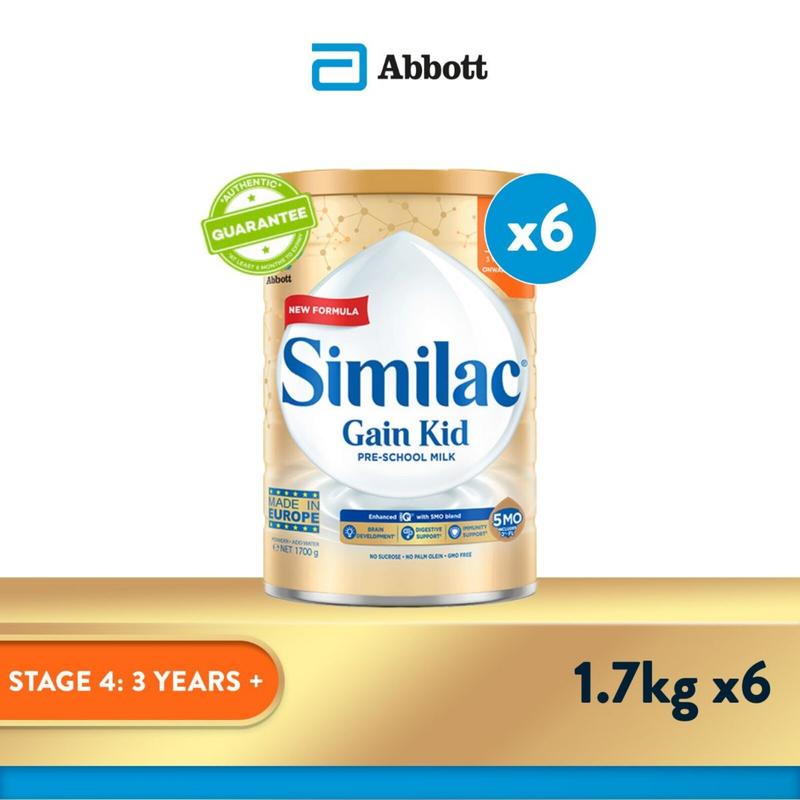 [Bundle of 6] Similac Gain 5MO Stage 4 Kid Pre-school Milk Powder ...