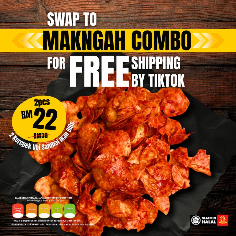 MAK NGAH COMBO Kerepek Ubi Sambal Merah | Kerepek Ubi Pedas Basah ...
