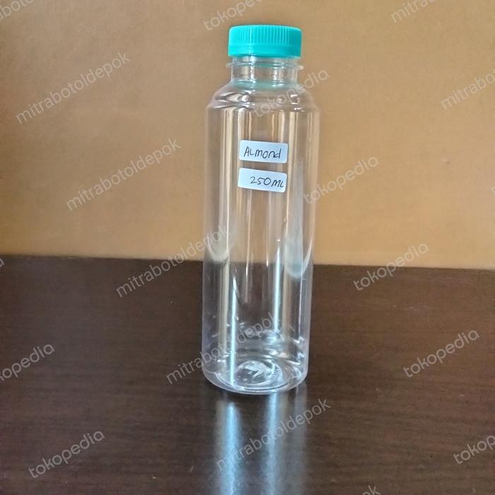 Botol Plastik Almond 250 Ml Sn Pet - Dengan Tutup, Packing Plastik ...