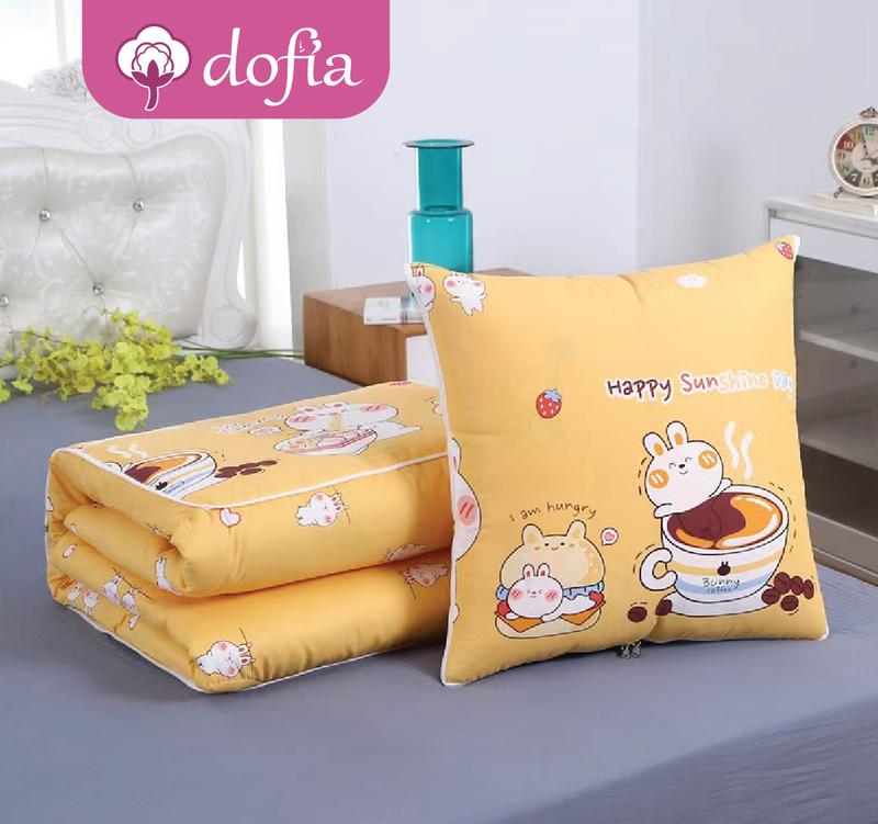 Dofia 2 In 1 Soft Travel Blanket Pillow Warm Quilt Compact Foldable ...