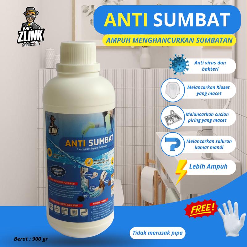 Cairan Anti Sumbat Penghilang Sumbatan Pipa Wastafel Kloset Drain ...