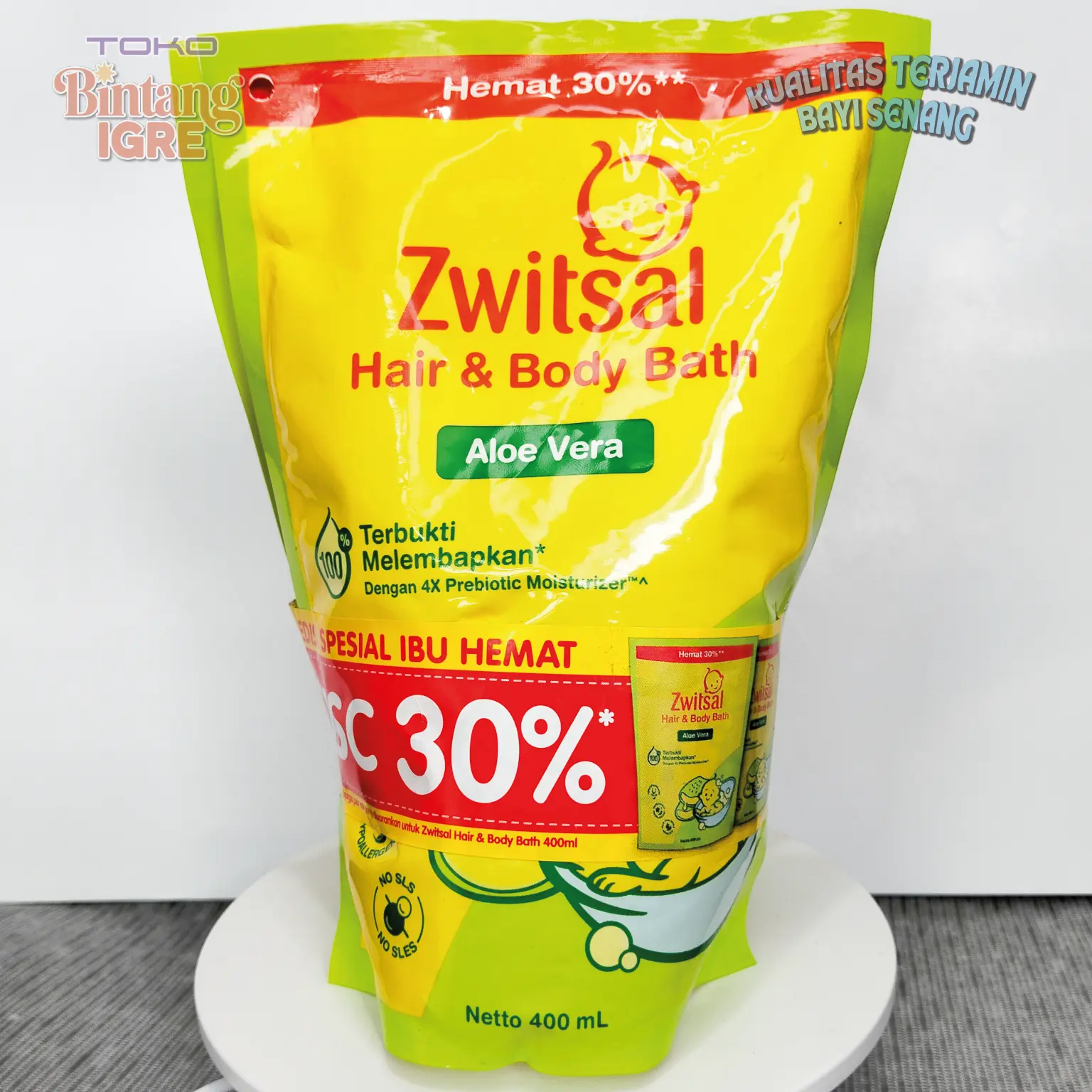 [PROMO HARI INI] Zwitsal 2IN1 HAIR & BODY 400ML BANDED REFILL - Produk ...