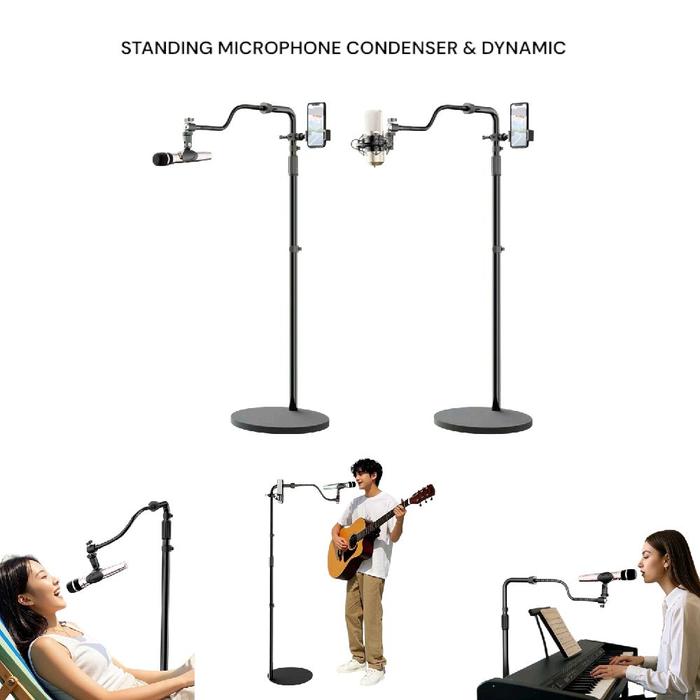 Jual Stand Microphone Podcast Universal & Fleksible, Untuk Microphone ...
