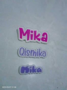 BROS PIN Nama Name Tag Akrilik / Papan Nama Warna Warni / SD - Shop ...