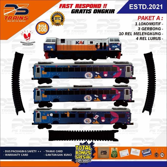 Promo [ MESIN ] Mainan Kereta Api Replika CC206 Rangkaian Kereta ...