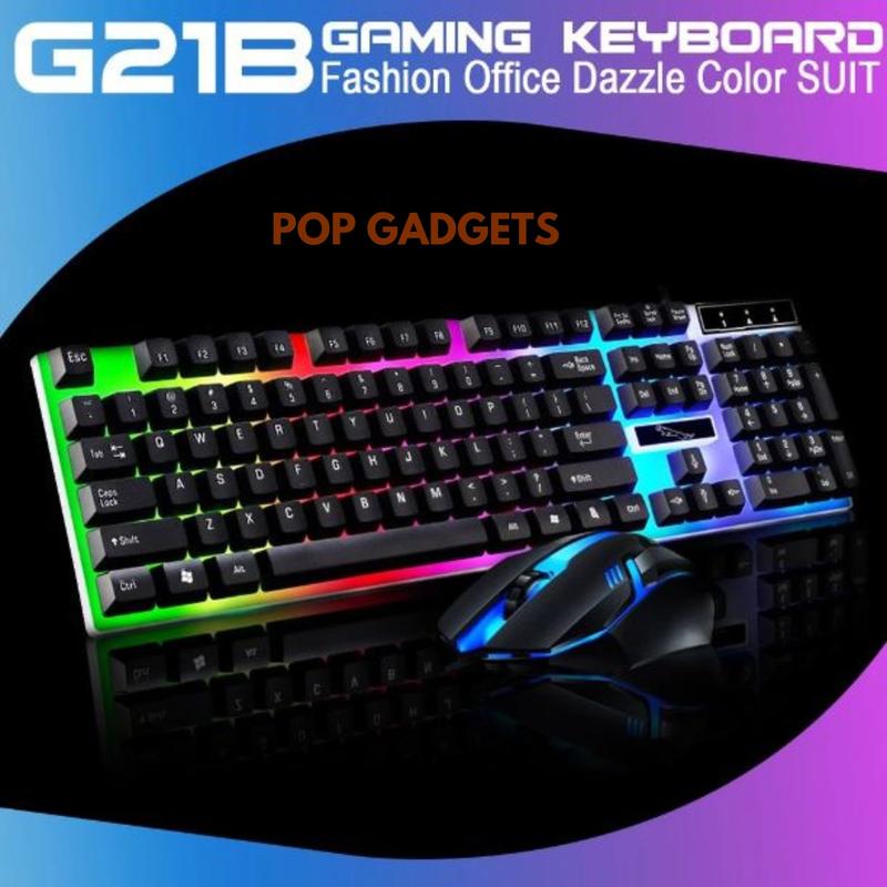 G21B Set Keyboard Mouse Kabel USB Keyboard Mouse Gaming RGB USB - Shop ...