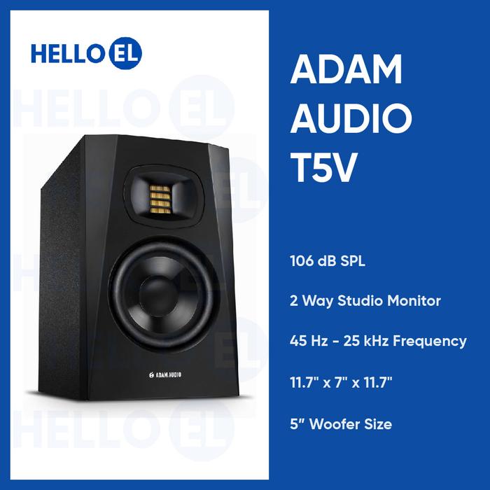 Jual ADAM AUDIO T5V 2 Way Studio Monitor Recording Mixing Studio ...