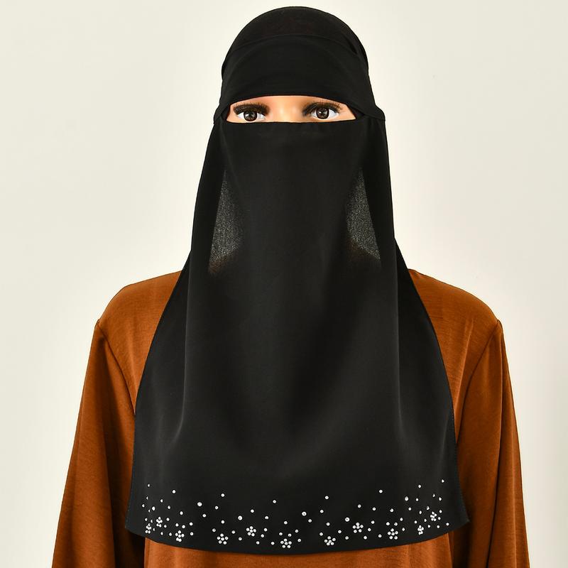 LMLAVEN Diamond Chiffon Face Cover Muslim Prayer Khimar Veil - TikTok ...