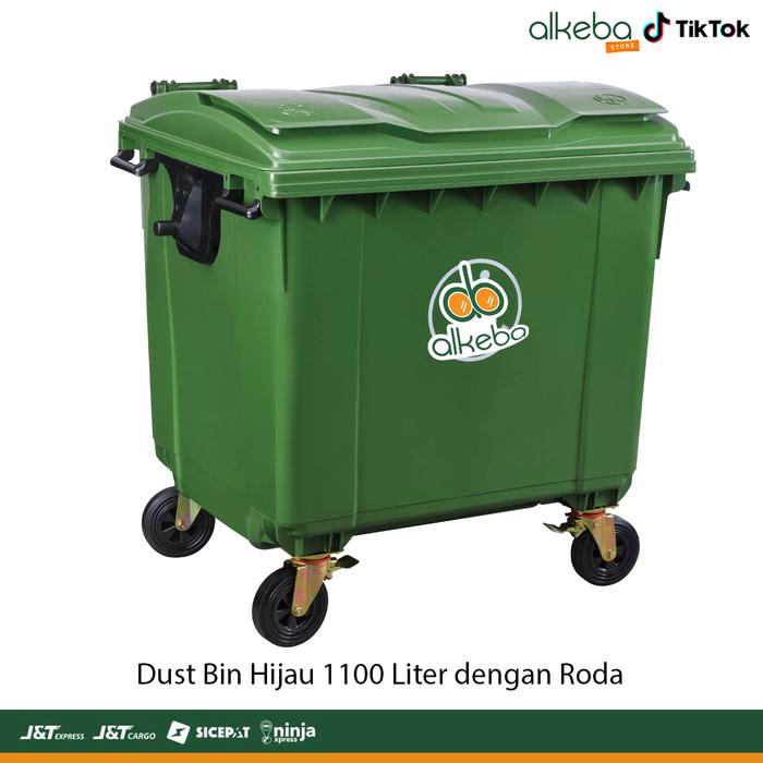 Jual [Khusus Bandung] Dust Bin 1100 Liter Hijau dengan Roda - Tempat ...