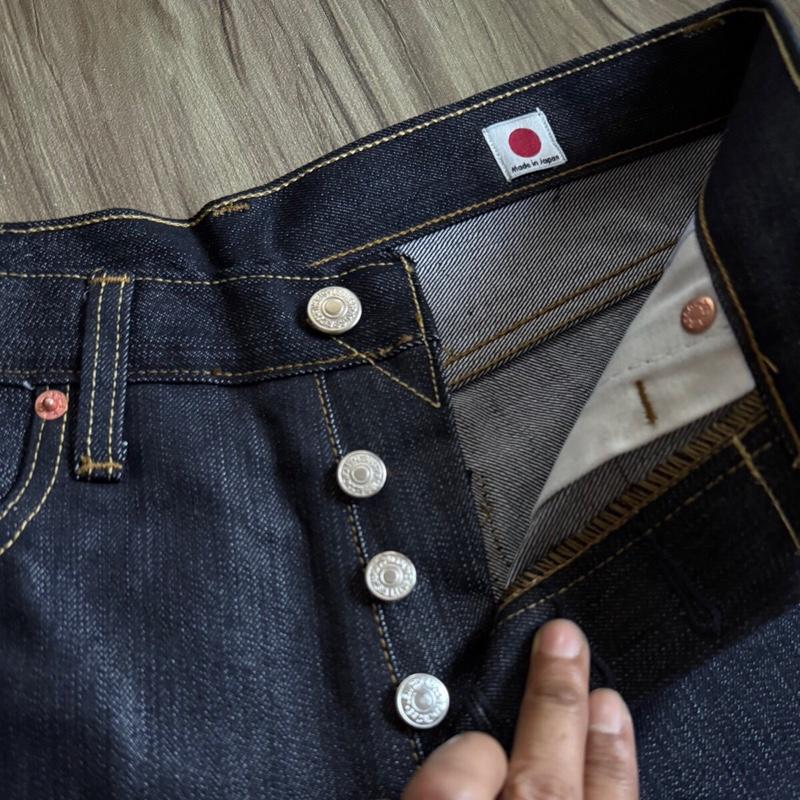 KATAKANA JAPAN 13oz SLIM STRAIGHT KEPALA KAIN SIZE 28-42 - TikTok Shop ...