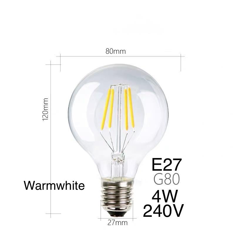 Led G80-4w-E27 warmwhite bulbs - TikTok Shop Singapore