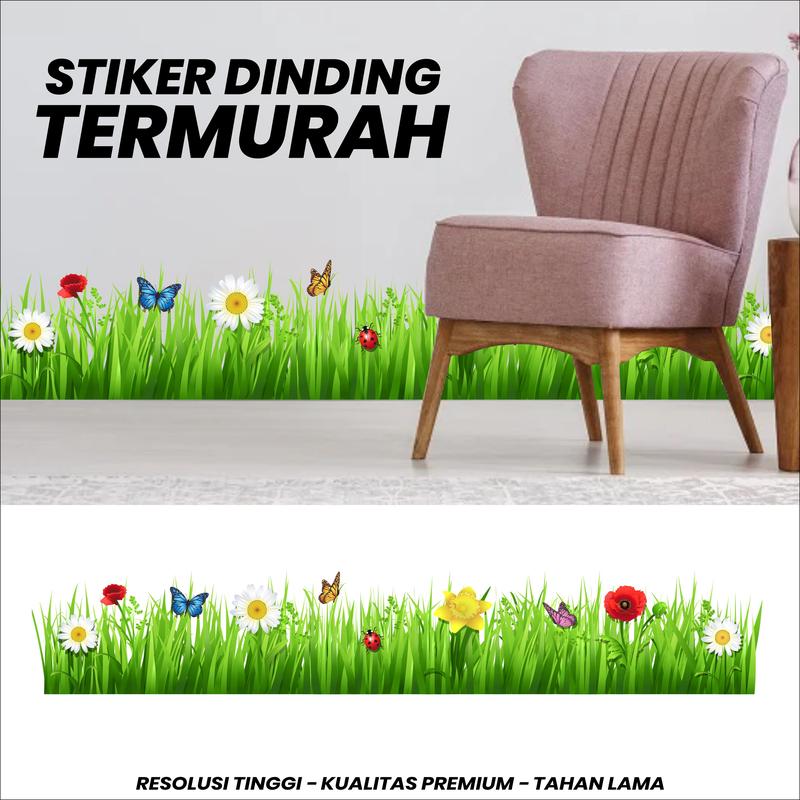 Stiker rumput hijau / Rumput Bunga / Stiker Tahan Air / Langsung - Shop ...