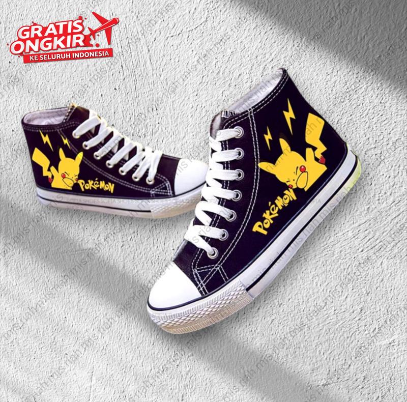 Sepatu keren karakter POKEMON boot warna hitam untuk anak anak - Shop ...