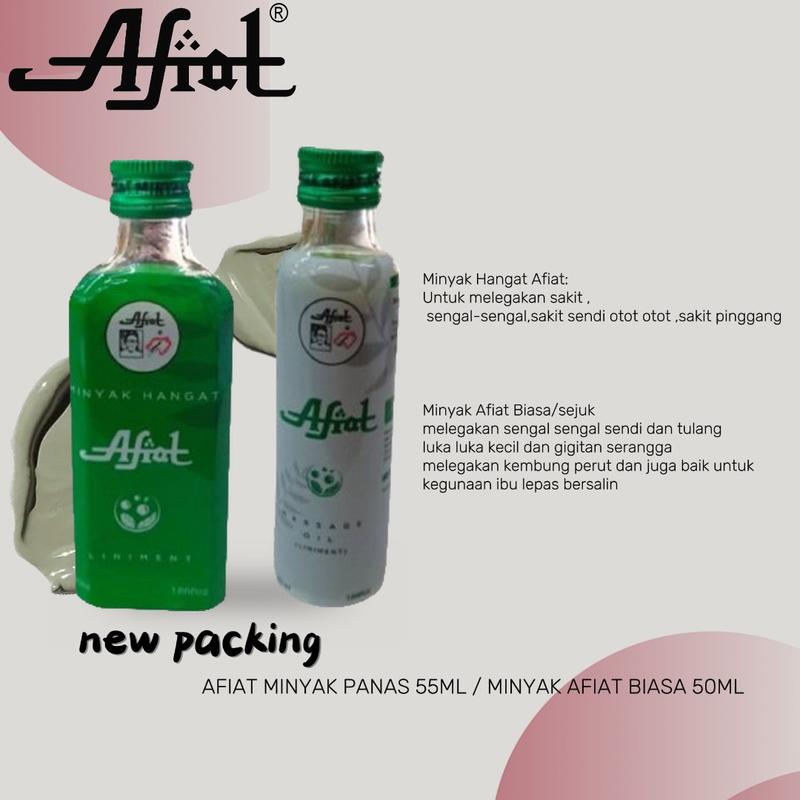 MINYAK URUT AFIAT PANAS 55ml / MINYAK AFIAT BIASA 50ml - TikTok Shop ...