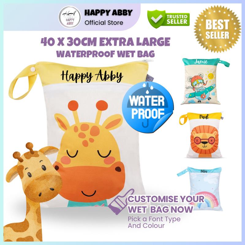 READY STOCK - Customised Wet Bag/Personalized Wet Bag/Baby Diaper Bag ...