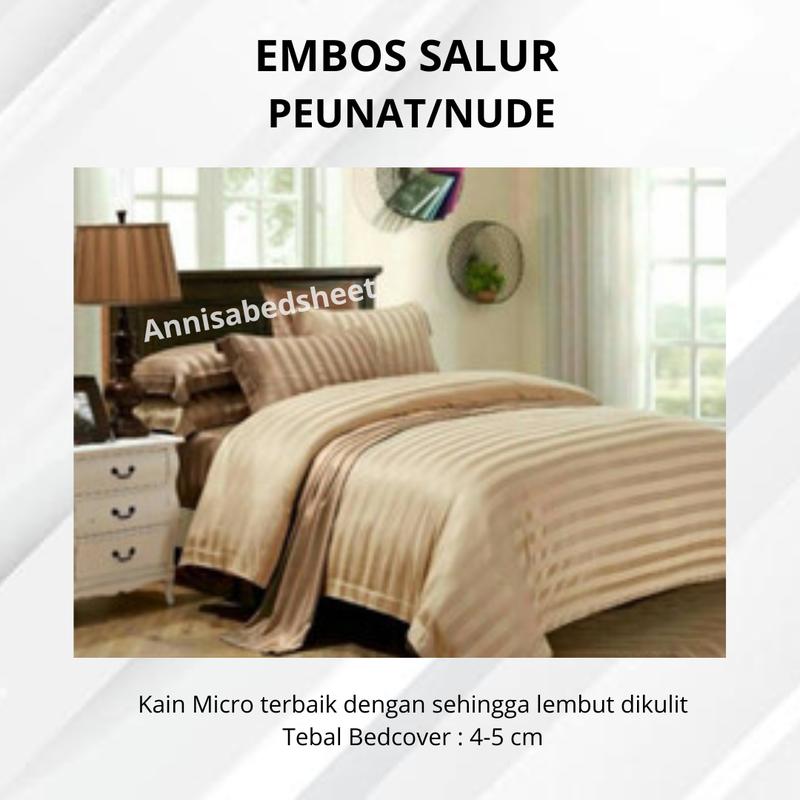 Bed Cover Sprei Set Embos Salur Uk 90x200 Single 120 x200 Queen - Shop ...