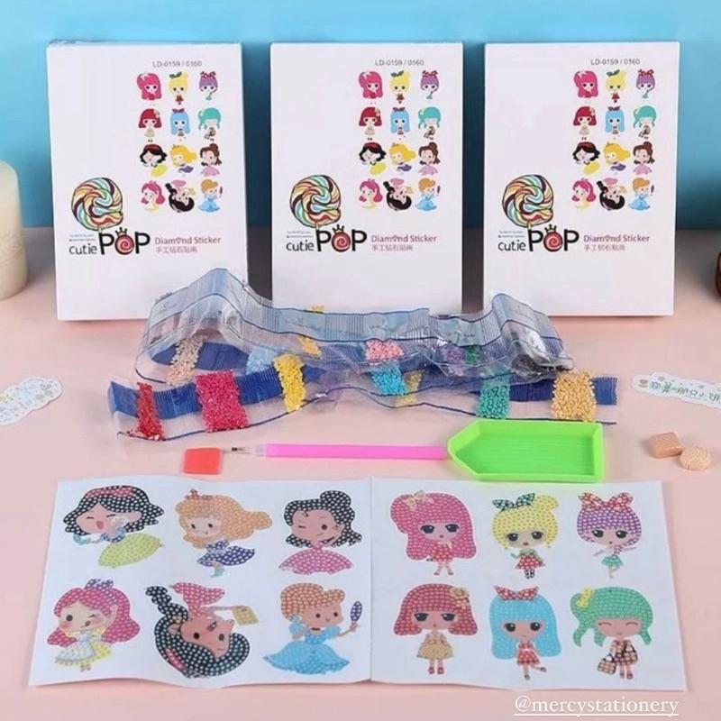 DIY Stiker Diamond Mutiara Kit Set Mozaik Manik Sticker - Shop | Tokopedia