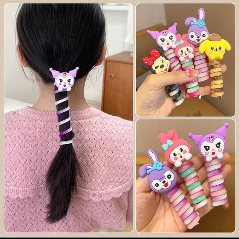 Kuncir ikat rambut anak spiral jepitanrambut polyster cartoon - Shop ...