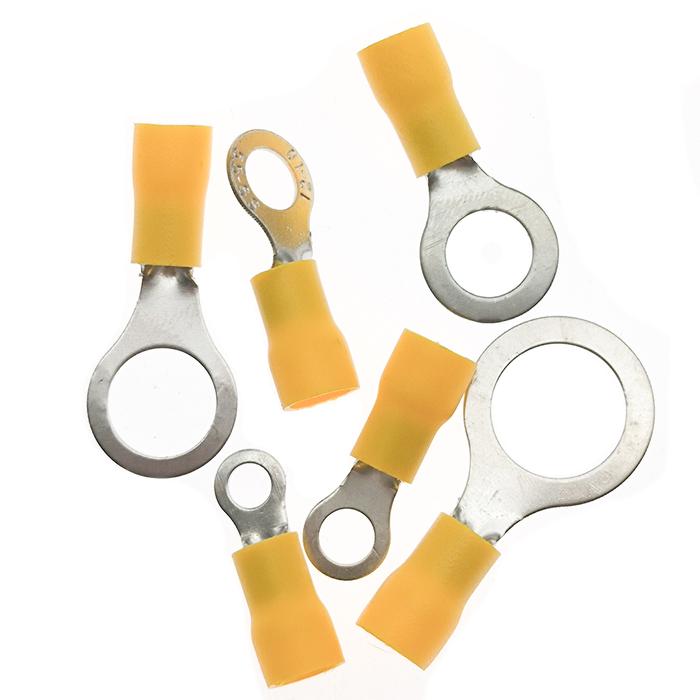 Jual 10/50/100Pcs M4/M5/M6/M8/M10/M12 Ring Crimp Terminal Insulated ...