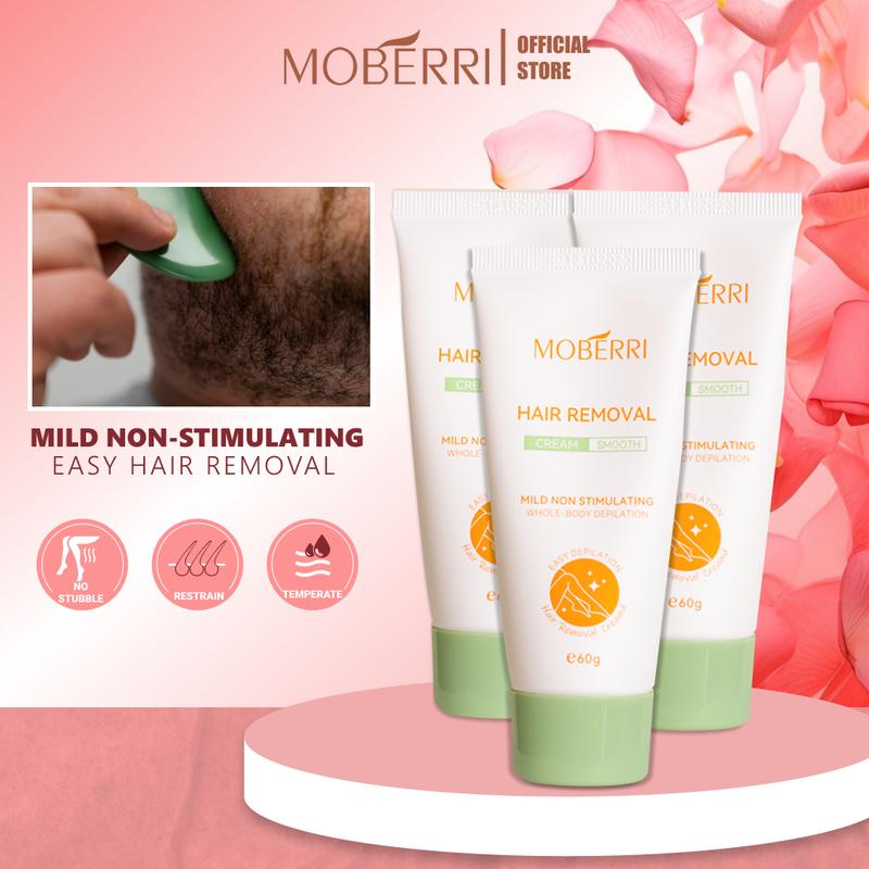 [BUY 1 GET 2] Moberri Depilatory Cream Body Painless Effective - TikTok ...