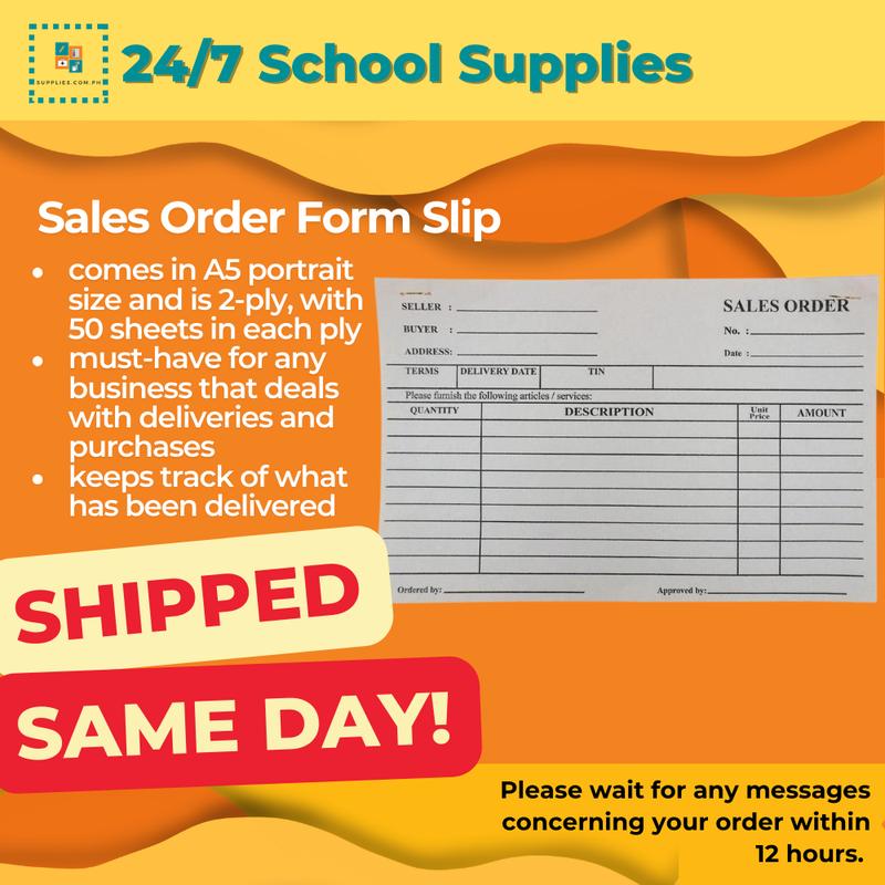 Sales Order Form Slip Delivery Receipt Purchase Statement 2 Ply ...