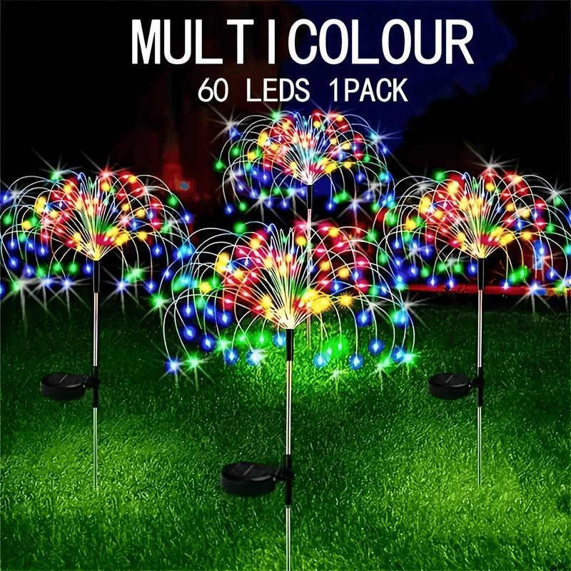 Lampu Solar Taman420LED Efek Cahaya Bunga Api INDAH 8 Mod Warna ...