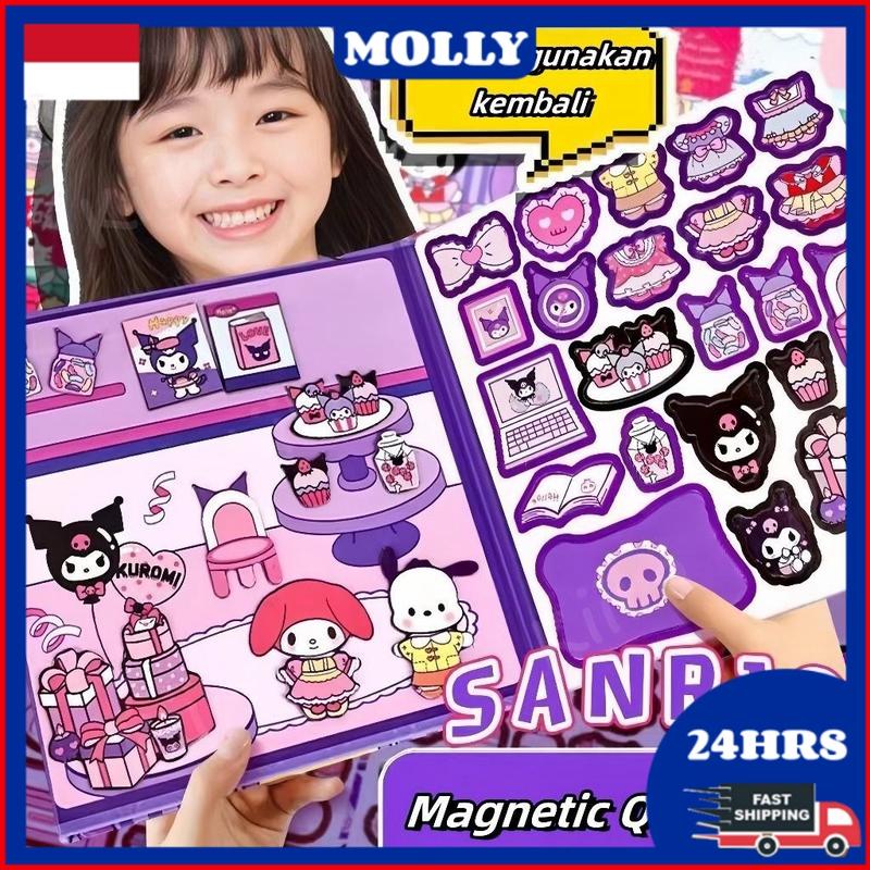 Magnetic Book Kuromi Sanrio Mmelody / Mainan anak / Mainan magnet ...