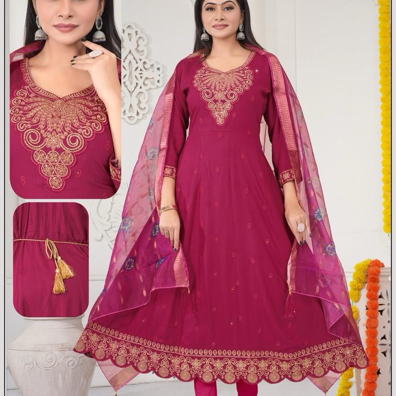 LSV SHAMIRAA LONG GOWN WITH DUPATTA ADDED WITH STRING ( NO PANT ...
