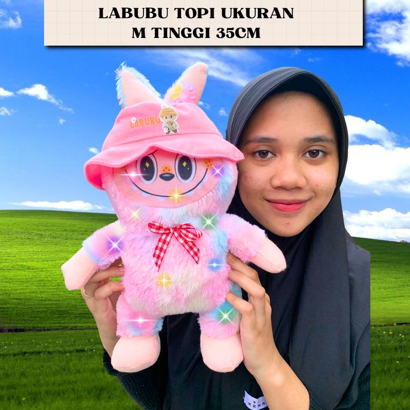 [LED & NON LED] LABUBU TOPI UKURAN M TINGGI 30-35CM HARGA TERMASUK ...