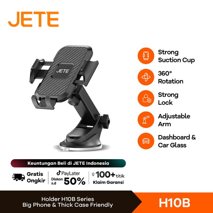 Promo JETE H10B Suction Cup Holder HP Mobil Kaca Depan Universal 270 ...