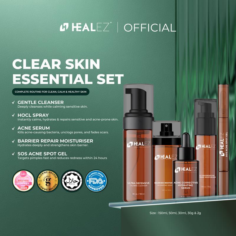 HEALEZ Clear Skin Essential Set - Includes: Calming Cleanser - TikTok ...