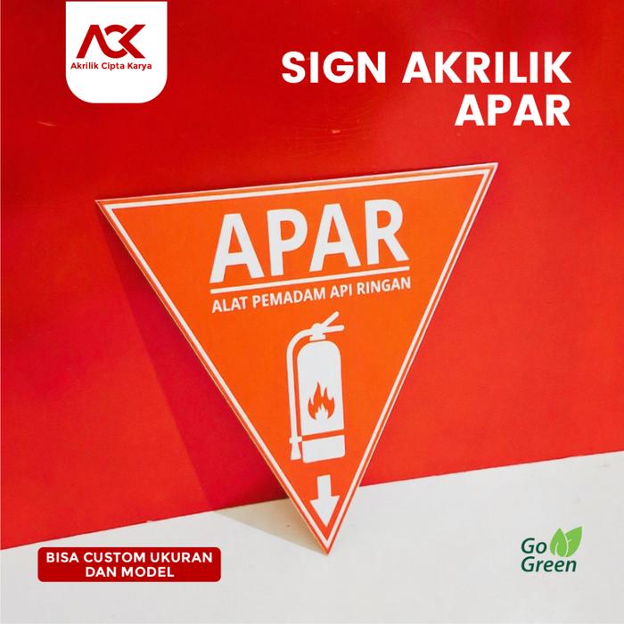 Jual Signage APAR Akrilik 2mm + Stiker Ritrama Merah | Safety Sign ...