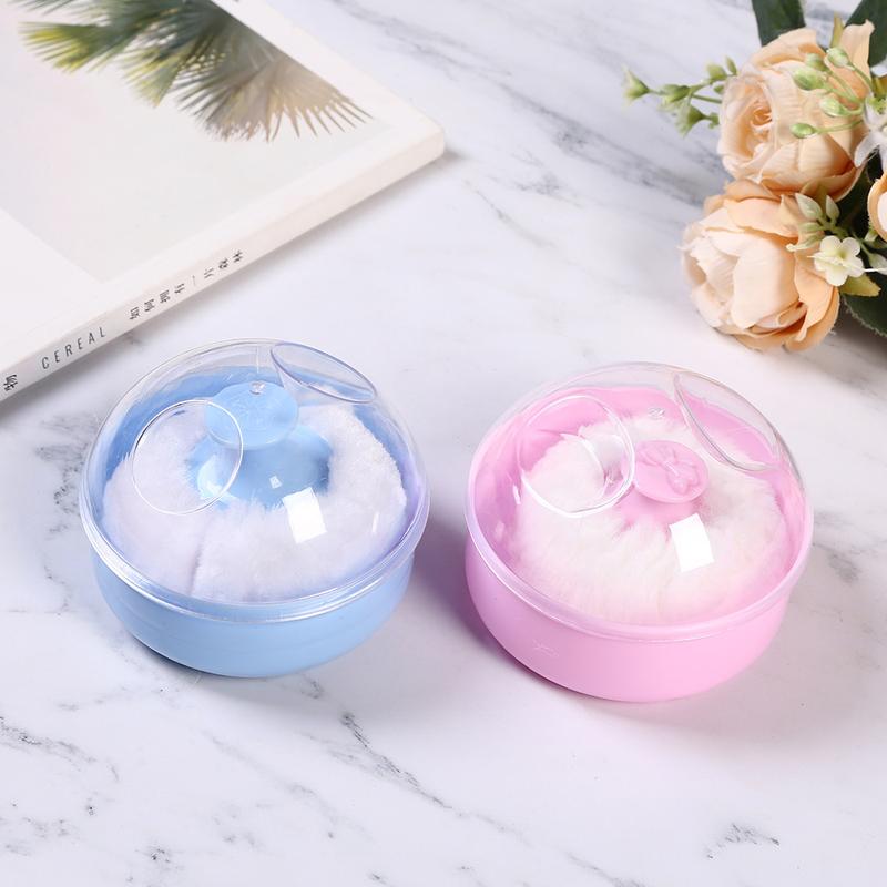 Baby powder puff box portable prickly heat powder box with fluffy ...