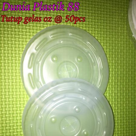 Jual @50pc tutup gelas plastik datar oz cup pop es utk cup uk 10/12/14 ...