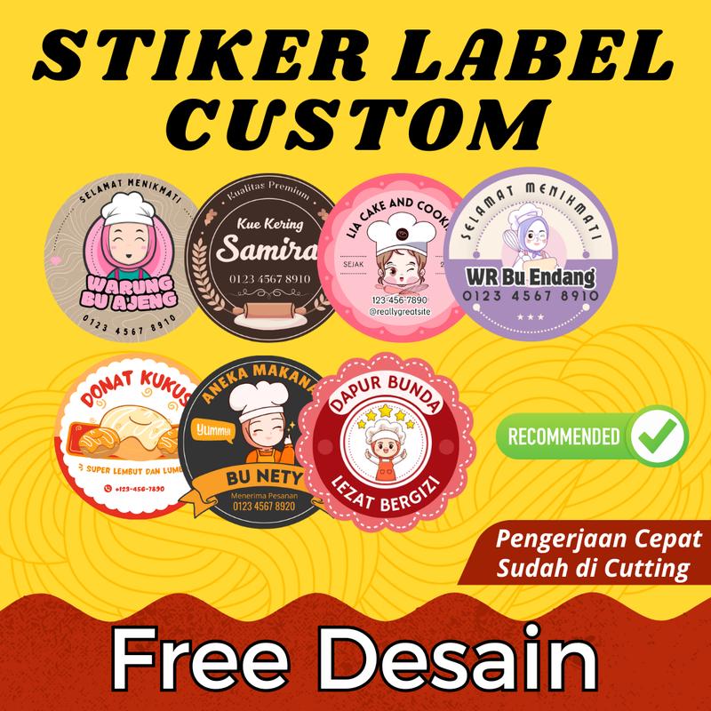 Cetak Sticker Vynil Chromo Custom Label Kemasan A3+ untuk Toko - Shop ...