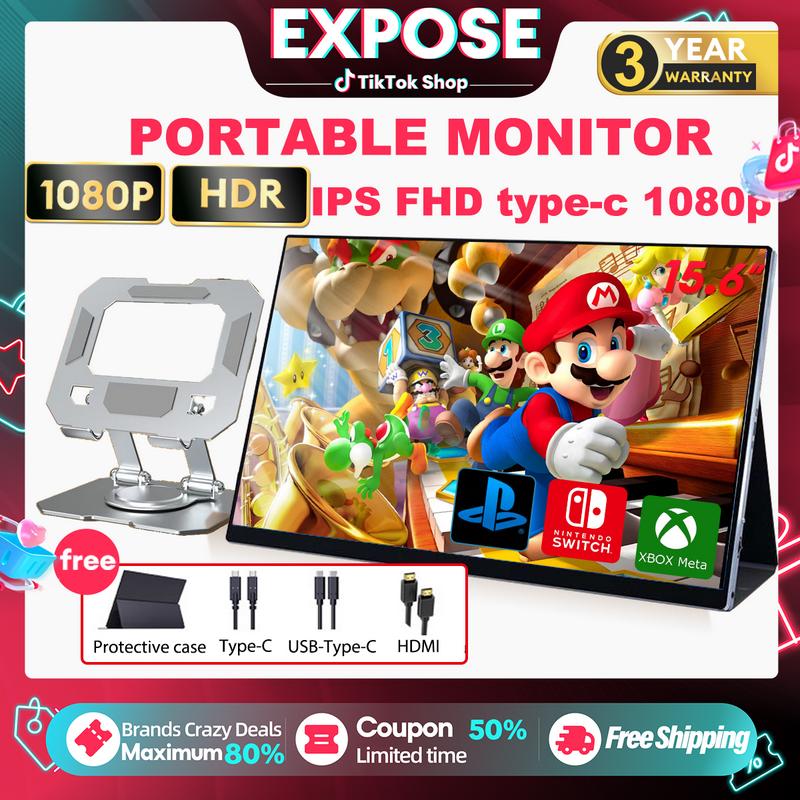 EXPOSE Gaming Monitor 15.6inch Portable Monitor PS5 switch 1080P ...