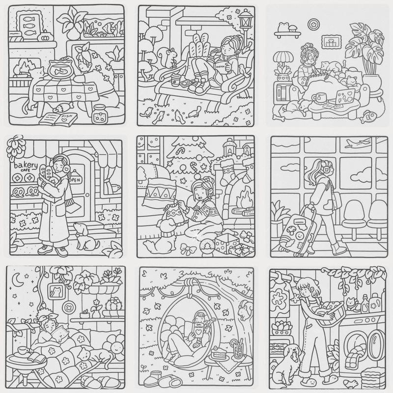 Girl Moment Cute And Comfy Coloring Book Coco Wyo - Buku Mewarnai Murah ...