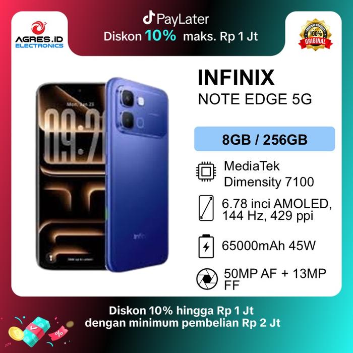 Promo INFINIX NOTE EDGE 5G 8GB 256GB SHADOW ORIGINAL GARANSI RESMI ...