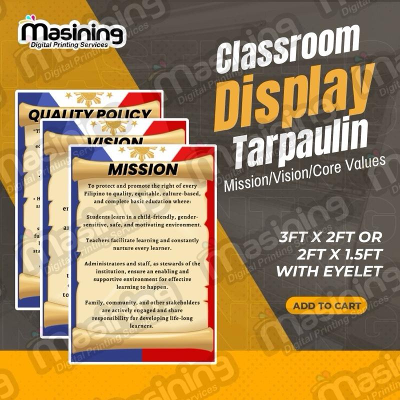 Classrom Mission Vision Core Values Display Tarpaulin - TikTok Shop ...
