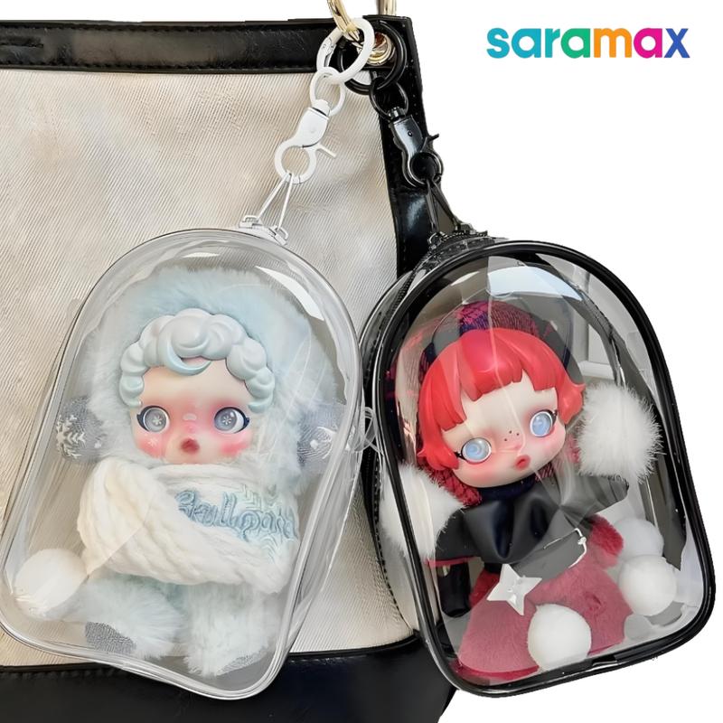 SKULLPANDA Vinyl Plush Protective Case, Clear Doll Display Bag ...