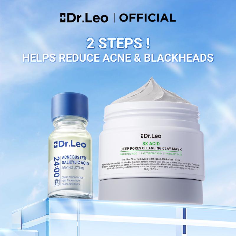 【NO】Dr.Leo Fast Acne Rescue Set 2PCS | Clay Mask + Salicylic - TikTok ...