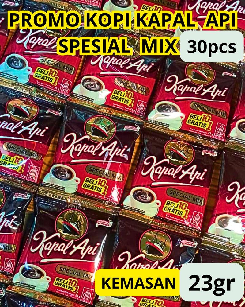 KOPI KAPAL API SPECIAL MIX 3 RENCENG (30 X 23gr) kopi hitam plus gula ...